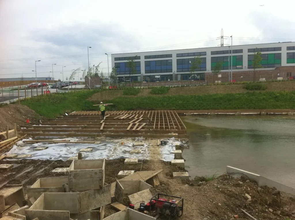 1200m2 Timber Deck | Timber Cribs Retaining Systems